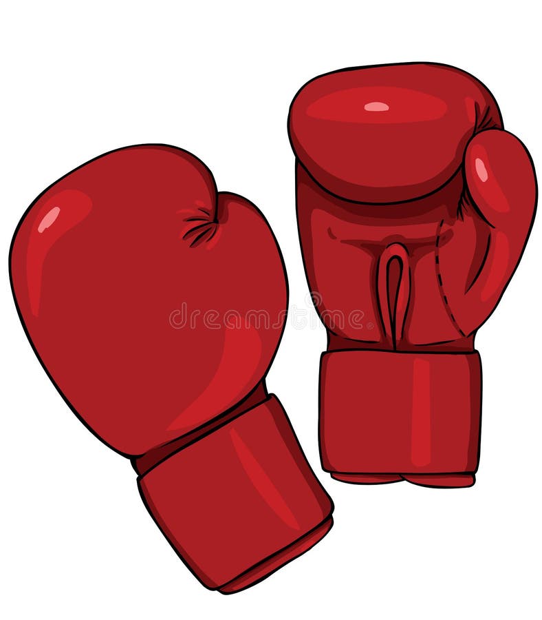 Retro Cartoon Punching Boxing Glove Stock Vector - Illustration of ...