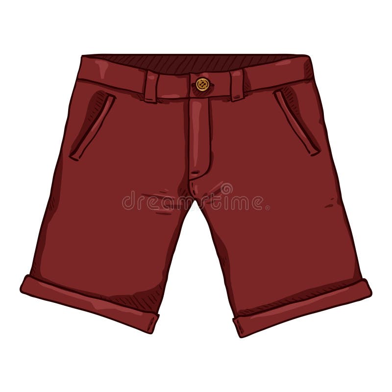 Vector Cartoon Red Casual Shorts Stock Vector - Illustration of junior ...