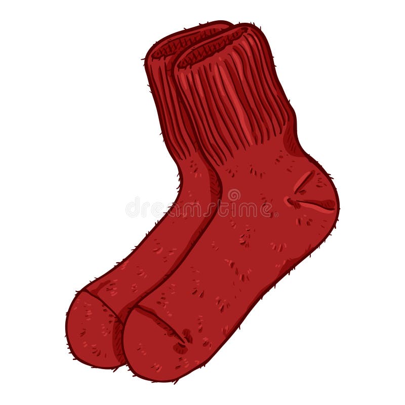 Vector Cartoon Red Woolen Socks Stock Vector - Illustration of socks ...