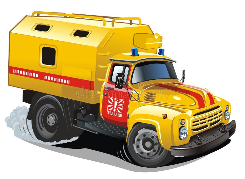 Vector Cartoon Repair Truck Stock Vector - Illustration of line, diesel ...