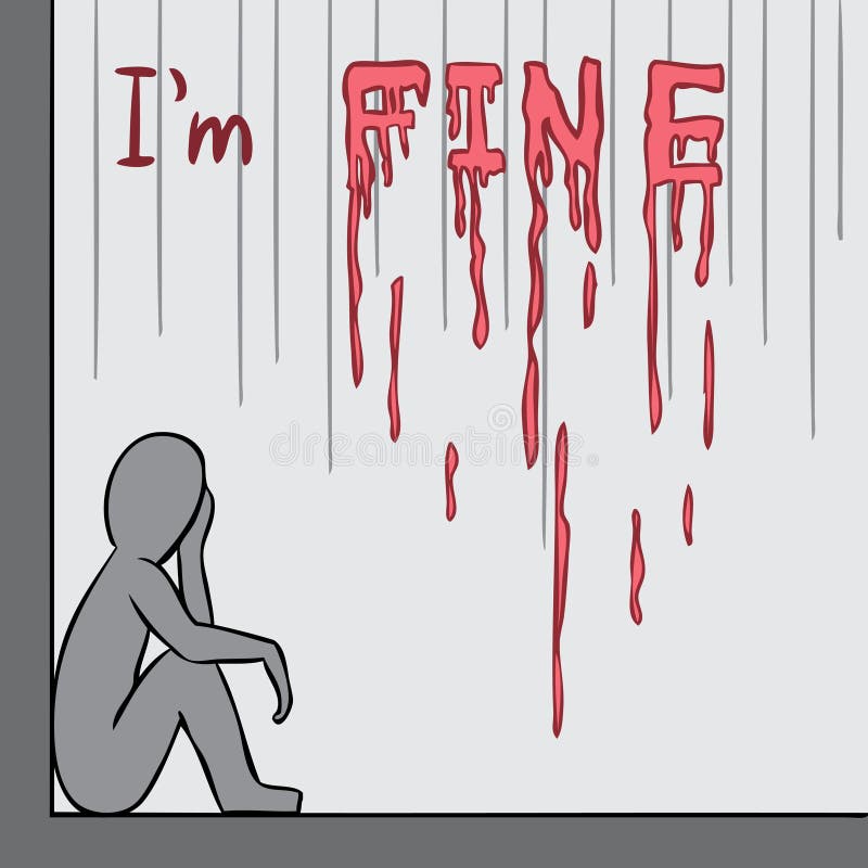 Vector cartoon sad fine stock vector. Illustration of flat - 94673199