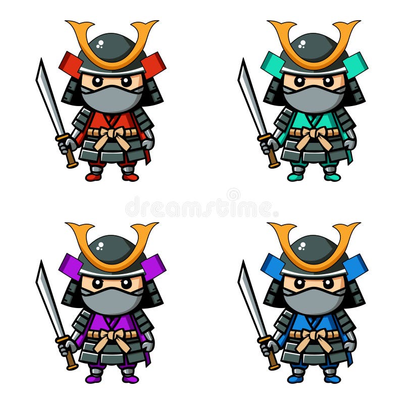 Cartoon Samurai Set Stock Illustrations – 1,815 Cartoon Samurai Set ...