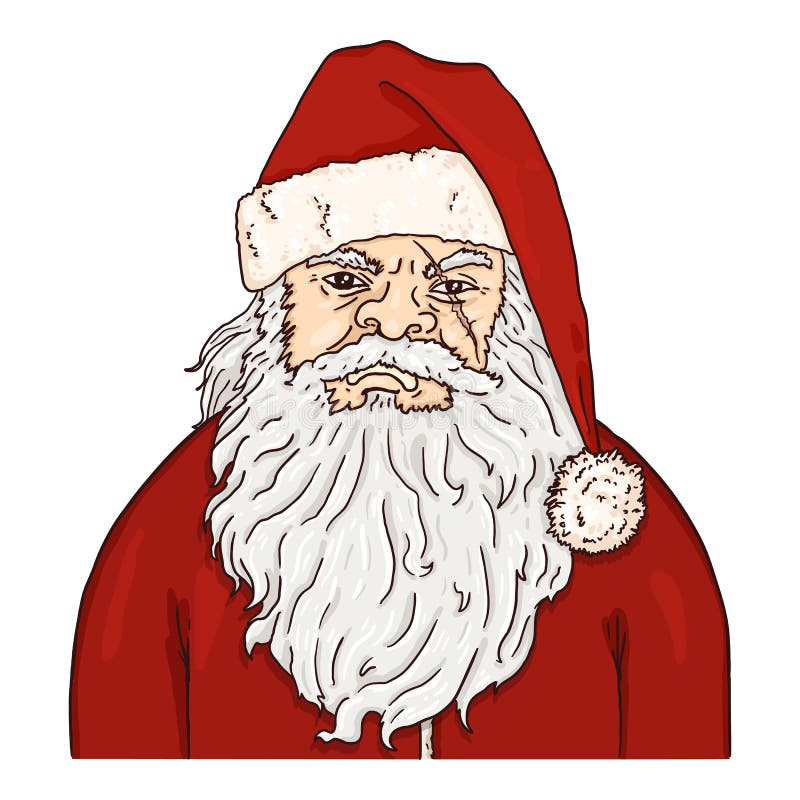 Cartoon ugly santa claus stock vector. Illustration of character - 37020849