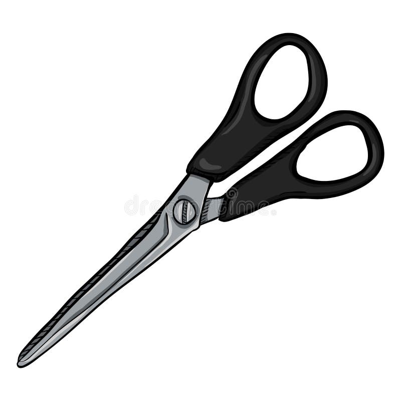 Vector Cartoon Scissors on White Background Stock Vector - Illustration ...