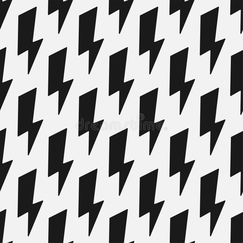 Vector Cartoon Seamless Pattern with Flash Lightning Print. Abstract ...