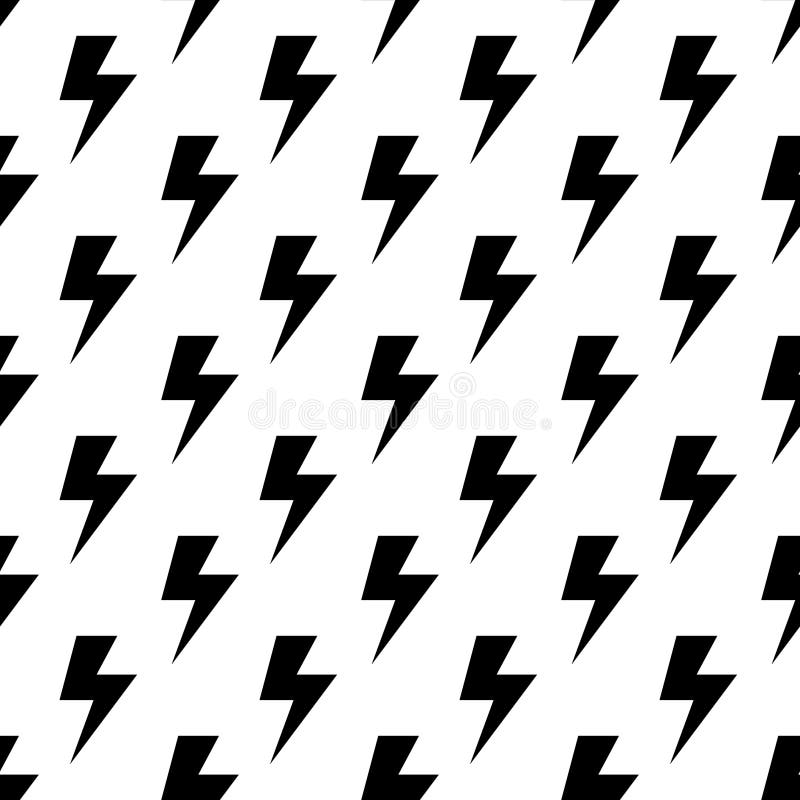 Vector Cartoon Seamless Pattern with Flash Lightning Print. Abstract ...