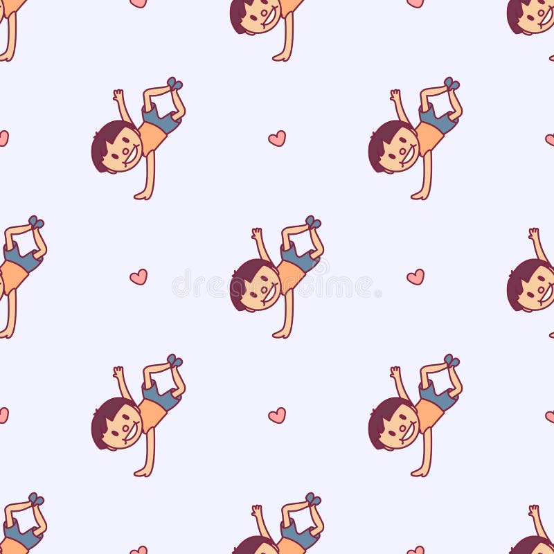 Vector Cartoon Seamless Pattern Stock Vector - Illustration of drawn ...