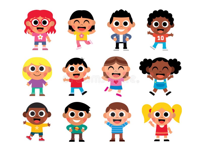 Cartoon Cute Kid Isolated stock vector. Illustration of design - 106467996