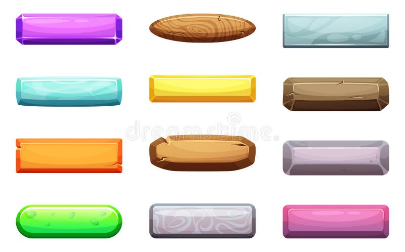 Gold Icons for Ui Game stock vector. Illustration of cartoon - 43560814