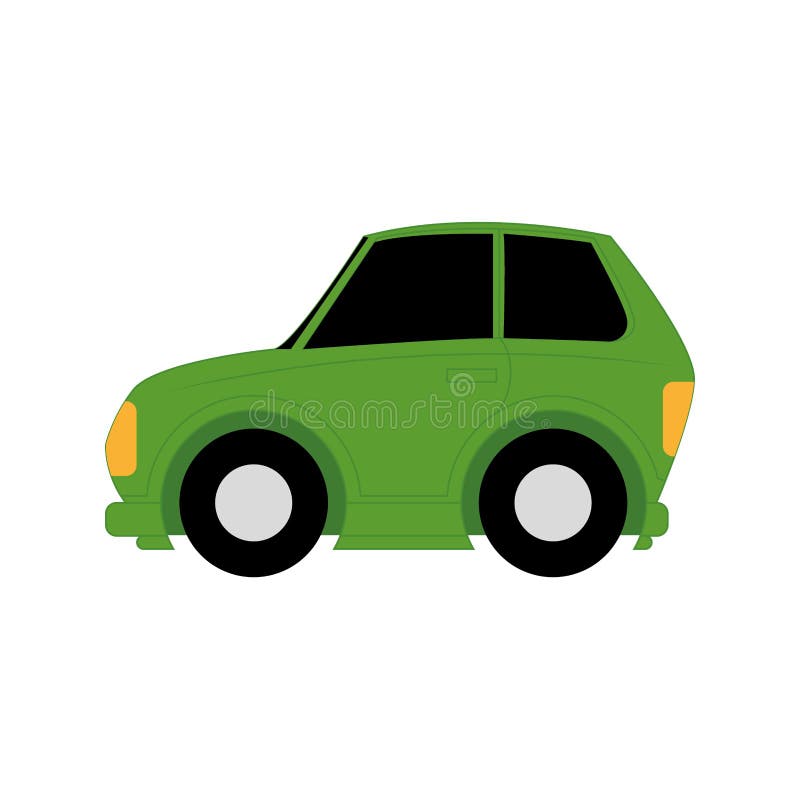 Vector Cartoon Simple Car on White Background Stock Vector ...