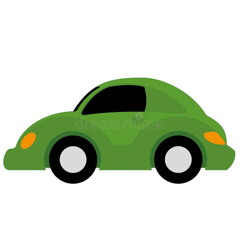 Vector Cartoon Simple Car on White Background Stock Vector ...
