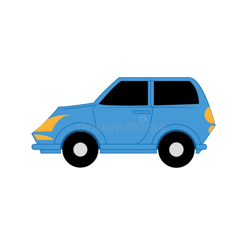 Vector Cartoon Simple Car on White Background Stock Vector ...