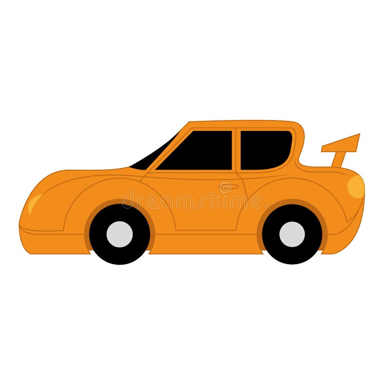 Vector Cartoon Simple Car on White Background Stock Vector ...
