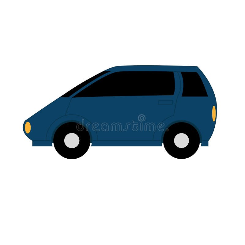 Vector Cartoon Simple Car on White Background Stock Vector ...