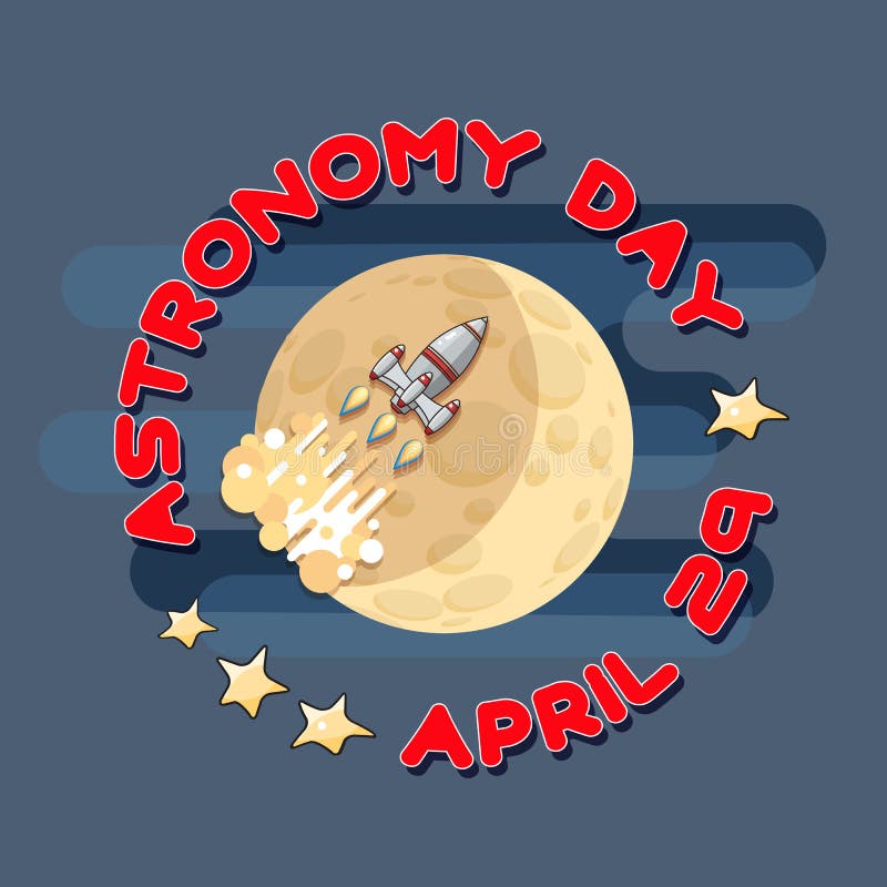 Astronomy Day Greeting Card with Sun and Solar System Planets and Text ...