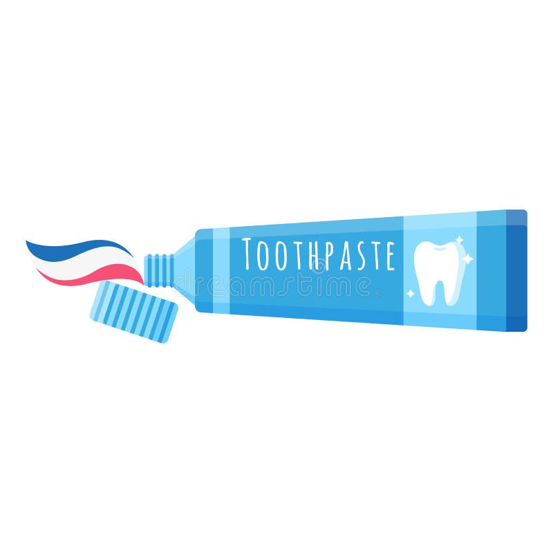 Vector Cartoon Squeezed Toothpaste for Oral Care Stock Vector ...