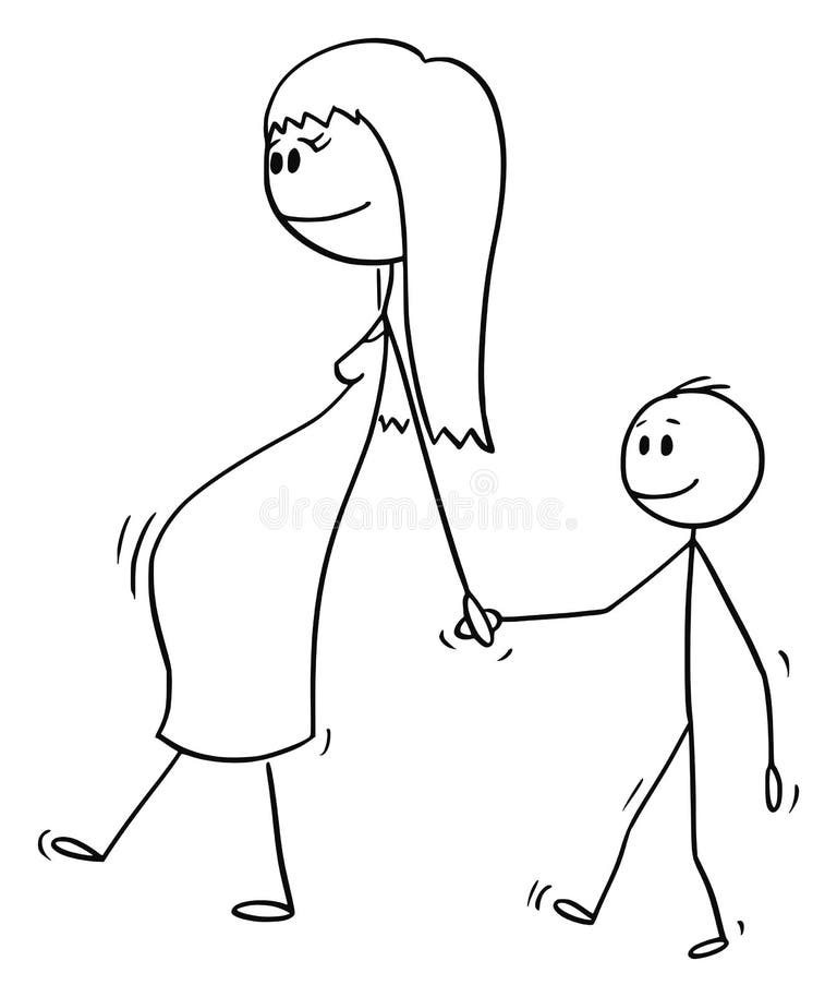 Pregnant Mom Son Stock Illustrations 2 192 Pregnant Mom Son Stock