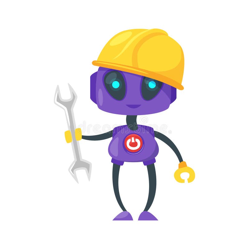 Engineer or worker robot stock vector. Illustration of futuristic ...