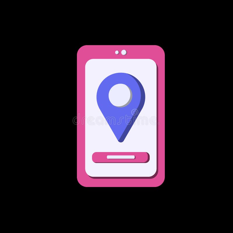Vector Cartoon Style Minimal City Map Navigation Smartphone Icon ...