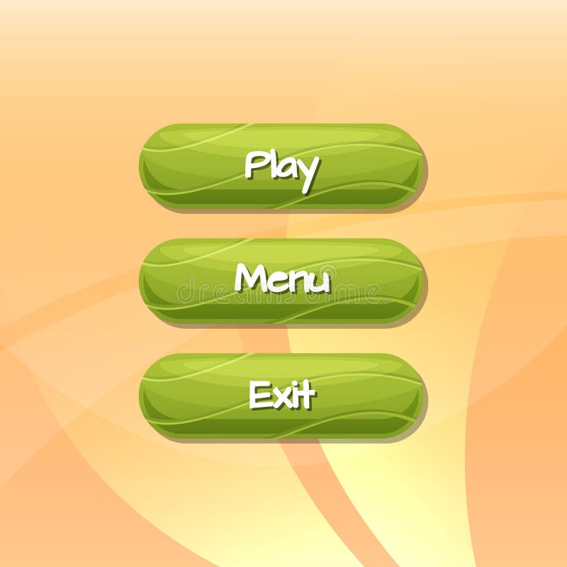 Vector Cartoon Style Wavy Button Stock Vector - Illustration of ...