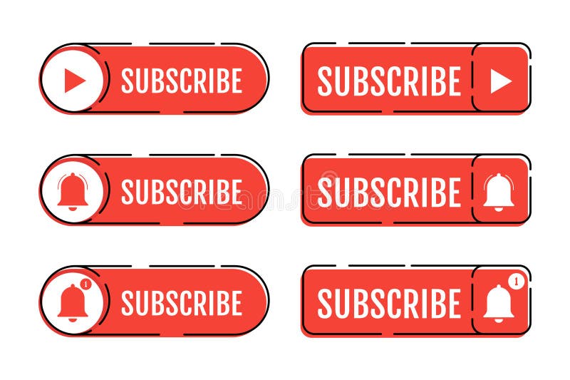 Vector Cartoon Subscribe Button Icon in Comic Style. Subscribe Sign ...