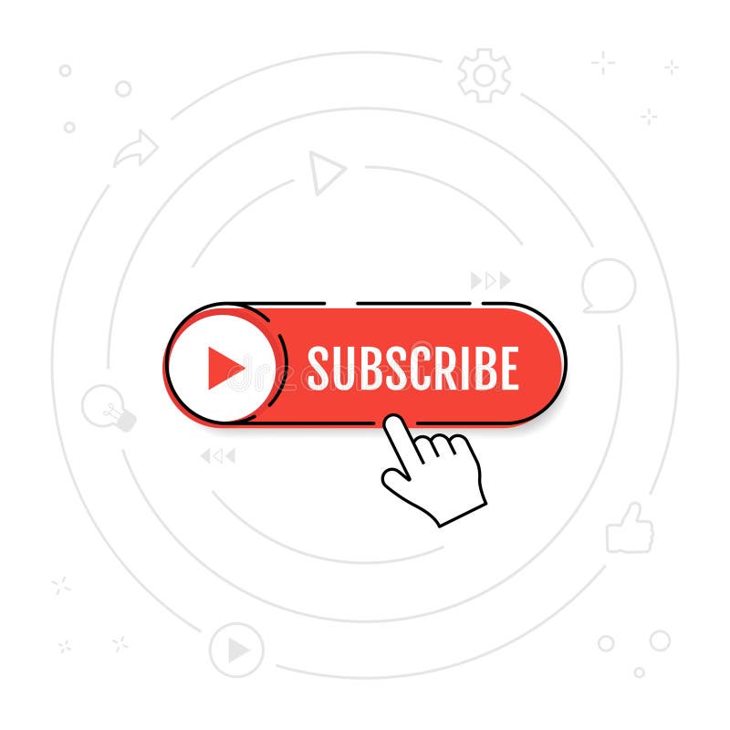 Vector Cartoon Subscribe Button Icon in Comic Style. Subscribe Sign ...