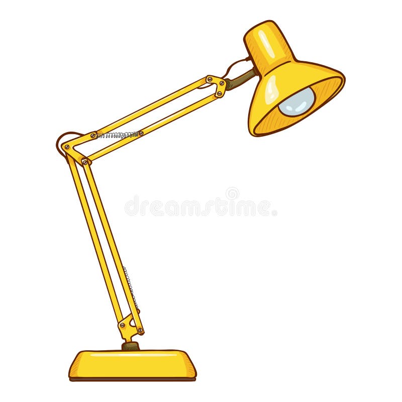 Vector Cartoon Table Lamp Illustration Stock Vector - Illustration of ...