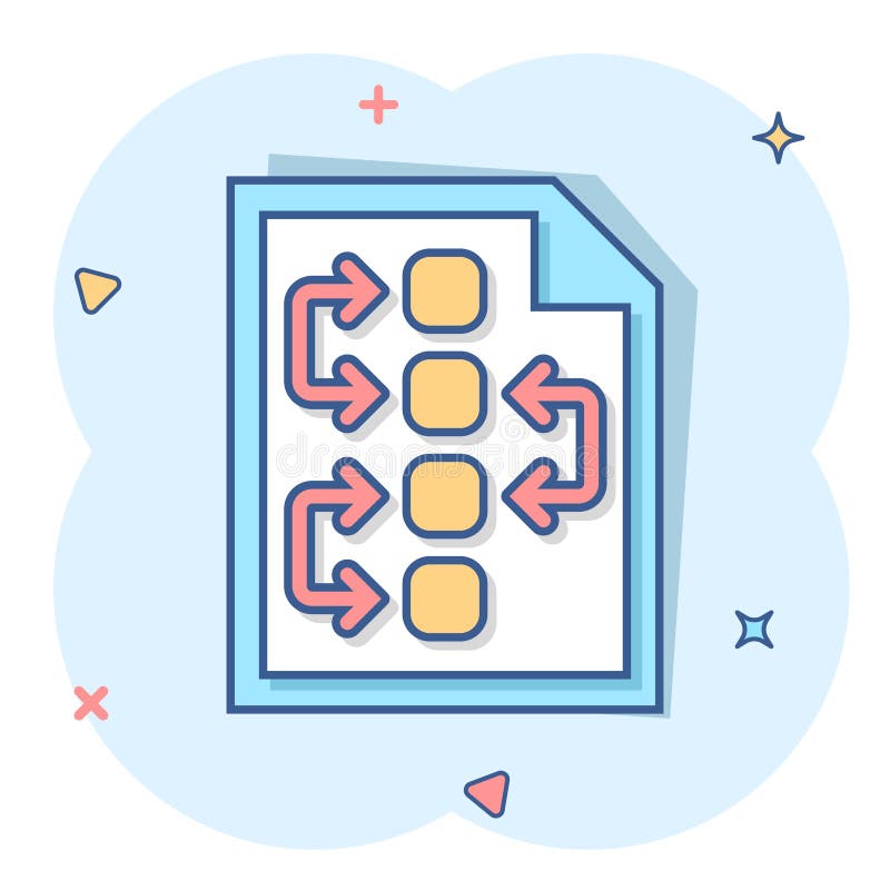 Vector Cartoon Tactical Plan Document Icon in Comic Style. Strategy ...