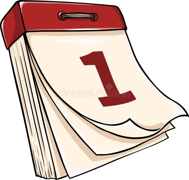 Vector Cartoon Tear-off Calendar Stock Vector - Illustration of hand ...