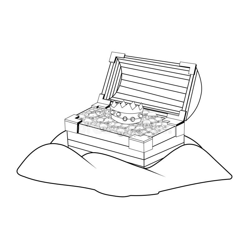 Vector Cartoon Treasure Character Isolated Illustration Stock Vector ...