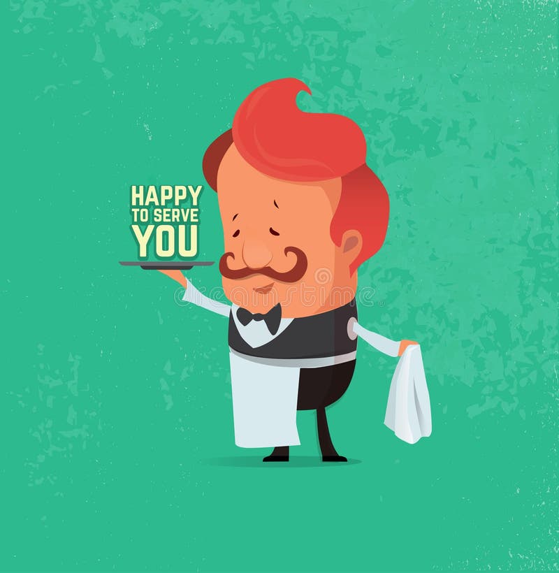 Funny Cartoon Butler Waiter Tuxedo Stock Illustrations – 36 Funny ...