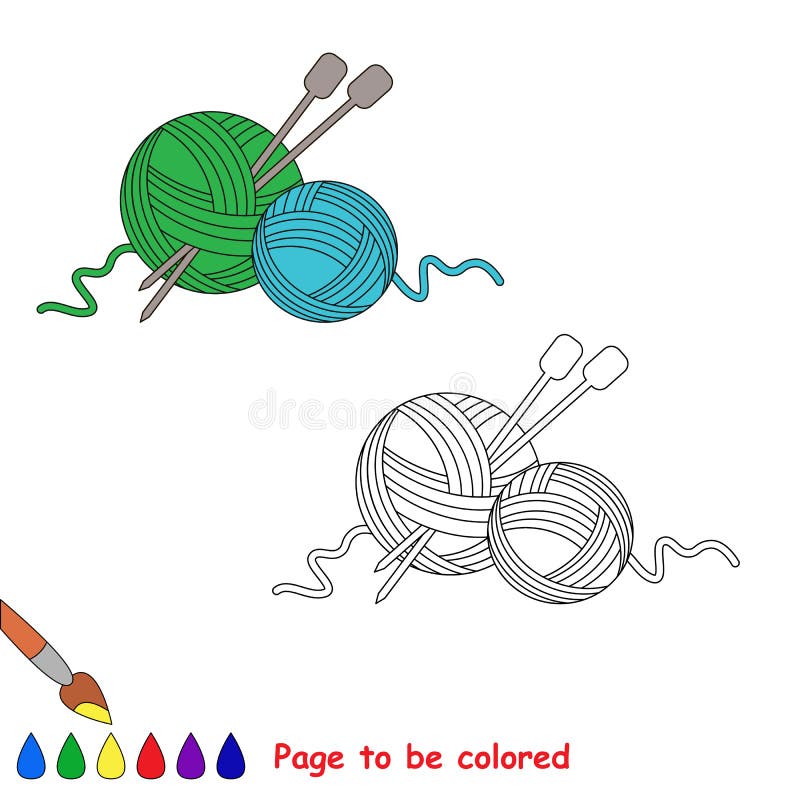 Color Book Ball Wool Yarn Stock Illustrations – 14 Color Book Ball Wool ...