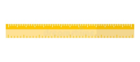 Vector Cartoon Yellow Rectangular Ruler Stock Vector - Illustration of ...