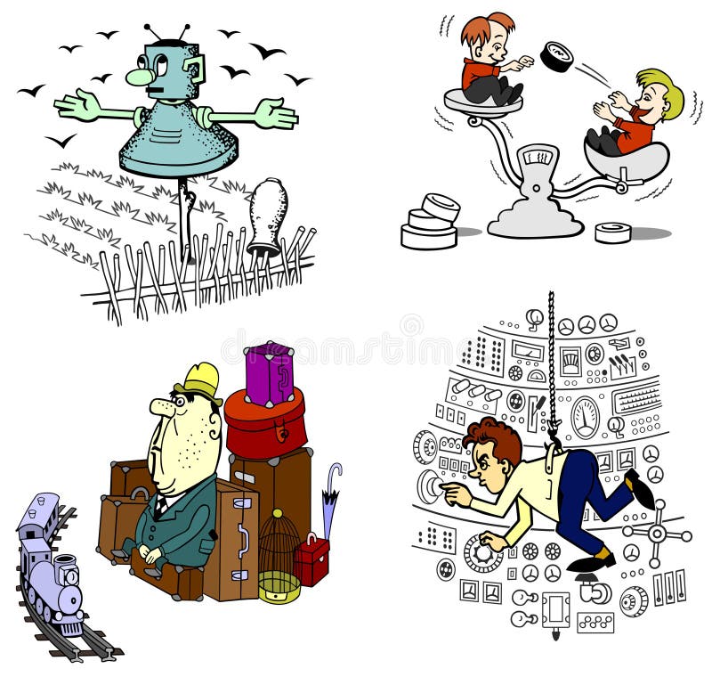 Vector cartoons stock vector. Illustration of weight, design - 7537646