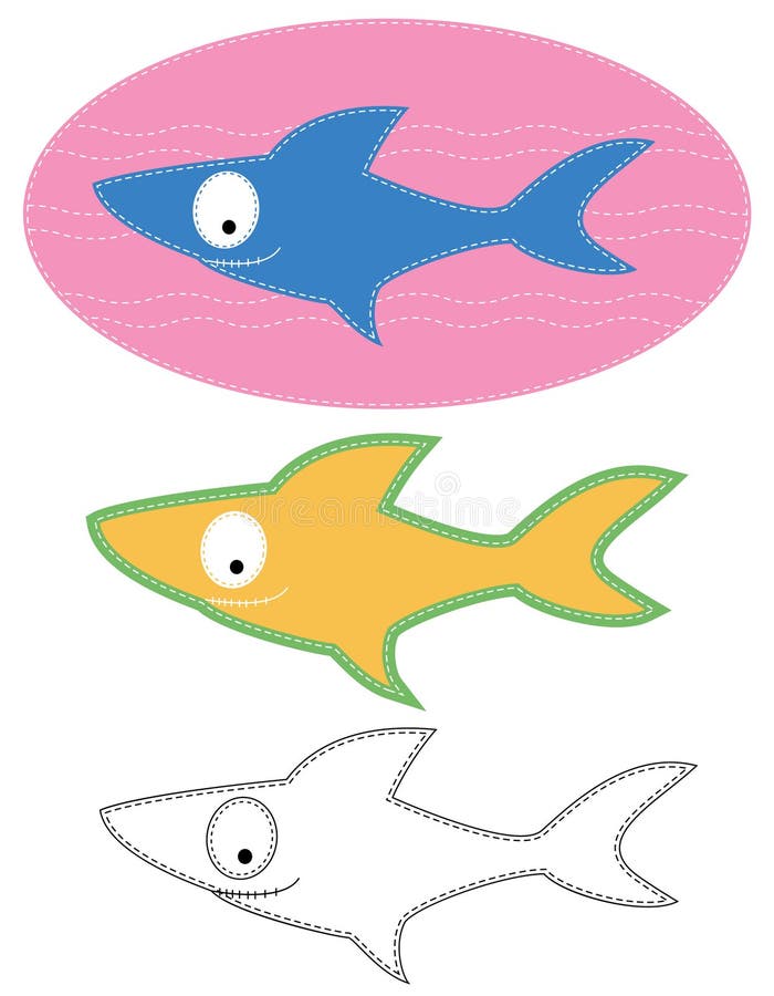 Vector cartoons shurk stock vector. Illustration of pink - 13375786