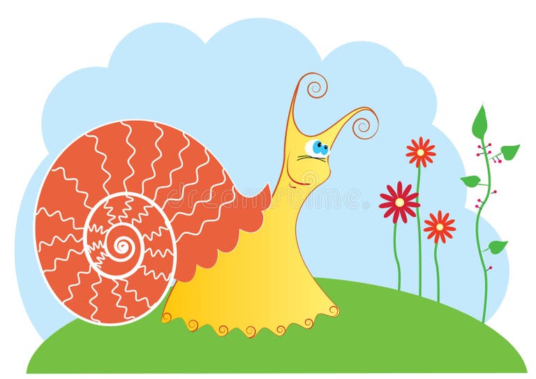 Real Snail Cartoon Stock Illustrations – 85 Real Snail Cartoon Stock ...