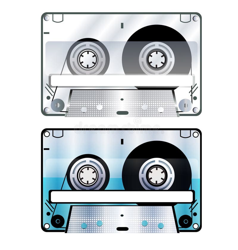 Vector Cassette Illustration Stock Vector - Illustration of blue, disco ...