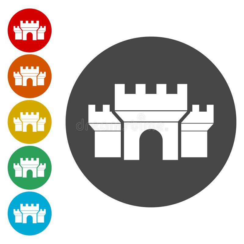 Vector castle icons set stock vector. Illustration of idea - 137292322