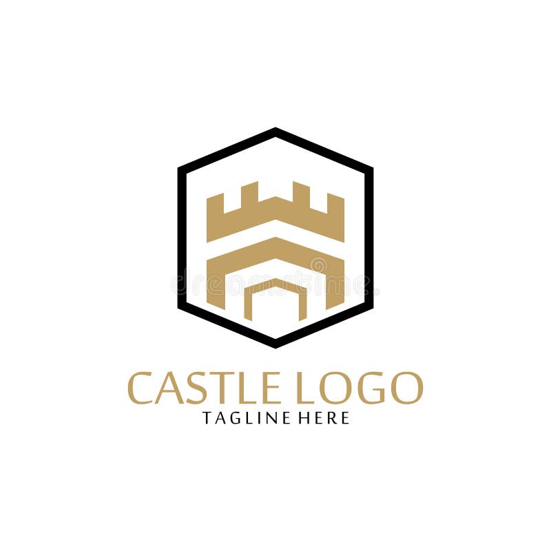 Vector Castle Logo Icon Template Stock Vector - Illustration of knight ...