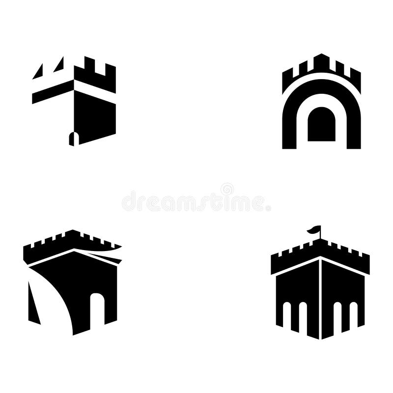 Vector Castle Logo Icon Template Stock Vector - Illustration of ...