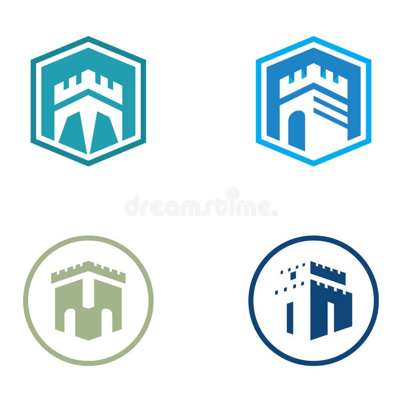 Vector Castle Logo Icon Template Stock Vector - Illustration of tower ...