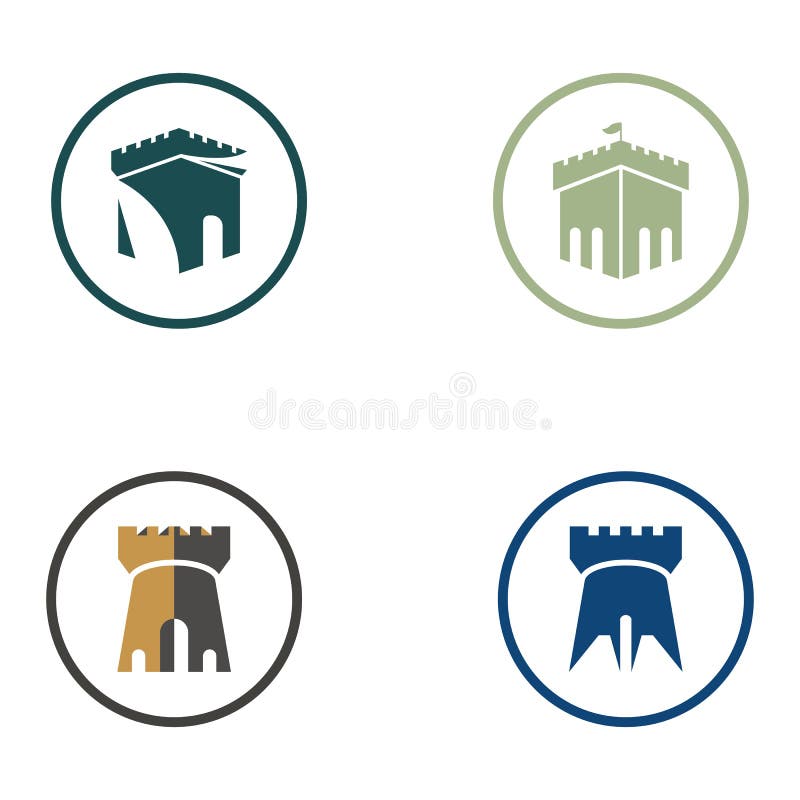 Vector Castle Logo Icon Template Stock Vector - Illustration of ...