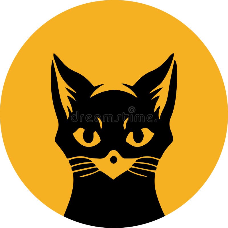 Vector of a Cat Face Design on White Background, Pet. Animals Stock ...
