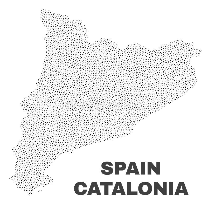 Vector Catalonia Map of Points Stock Vector - Illustration of scatter ...