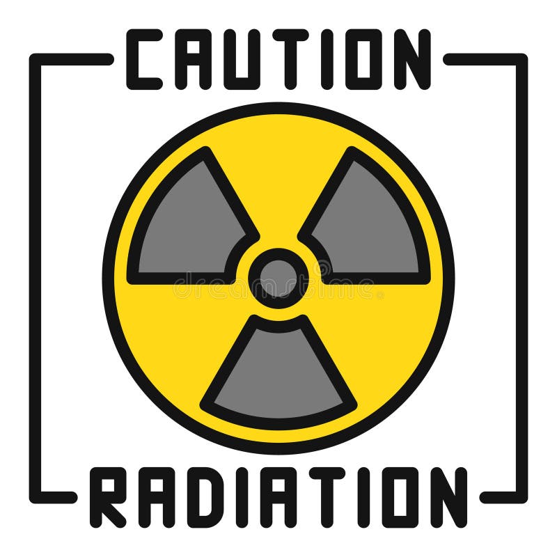 Vector Caution Radiation - Warning Sign Colored Icon or Symbol Stock ...