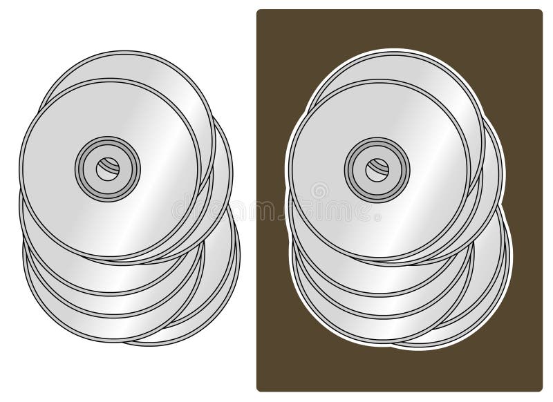 Vector - CD Collection stock illustration. Illustration of silver - 433188