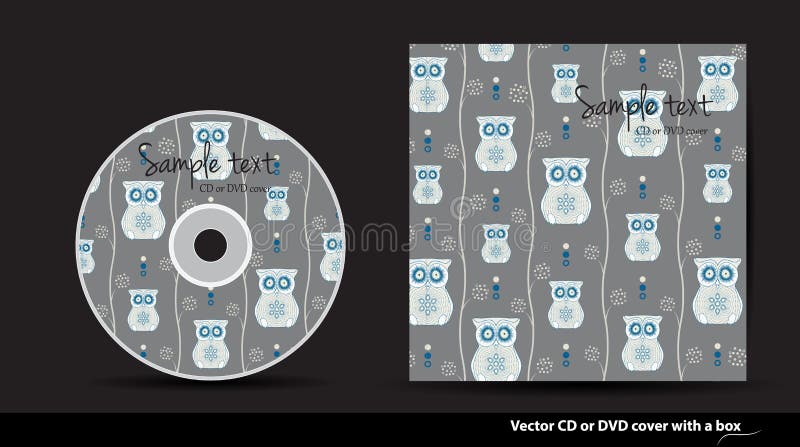 Vector CD or DVD Cover Design with Retro Stock Illustration ...
