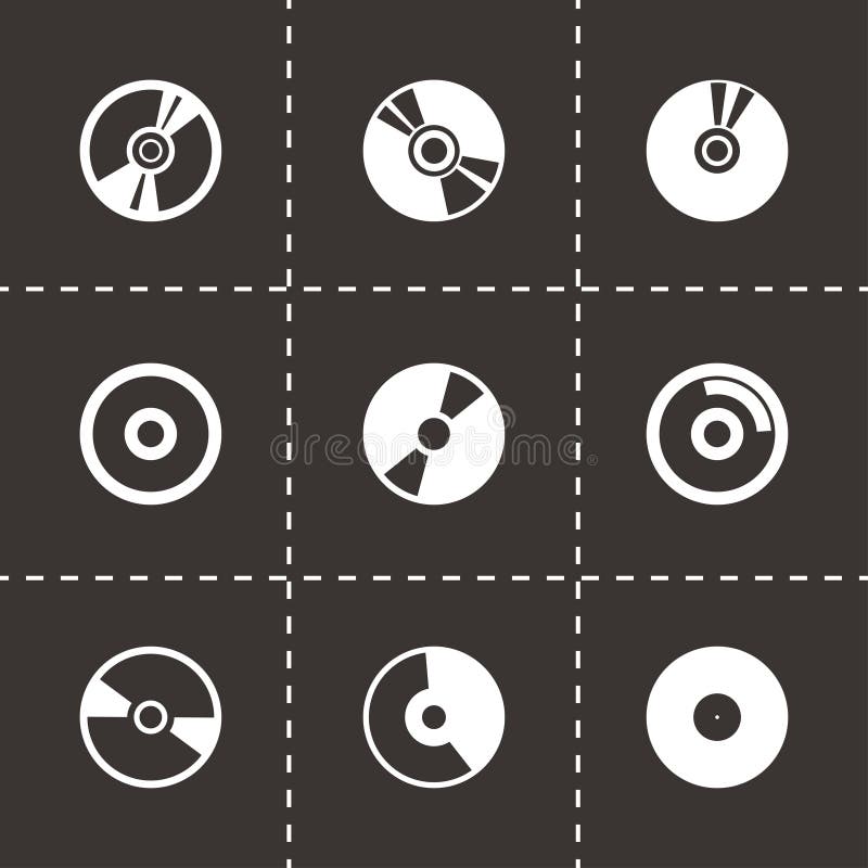 Vector cd icon set stock vector. Illustration of business - 51885519