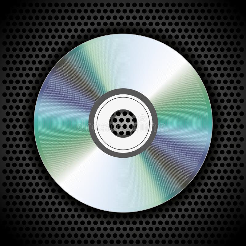 Vector CD on Metal Plate for Your Design Stock Vector - Illustration of ...
