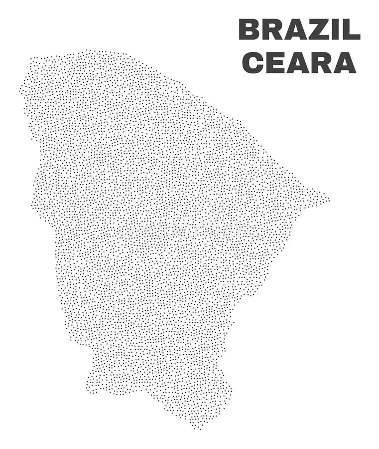 Vector Ceara State Map of Dots Stock Vector - Illustration of brazilian ...